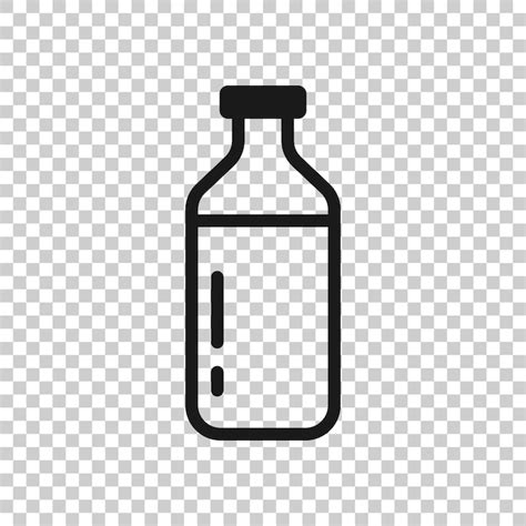 Icône De Bouteille De Lait En Style Plat Illustration Vectorielle De