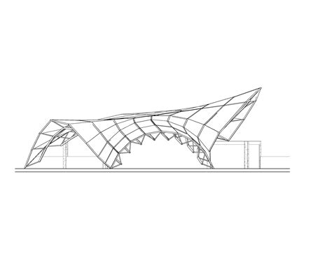 Space Frame Structure Top Cover Revit 3d Model Cgtrader