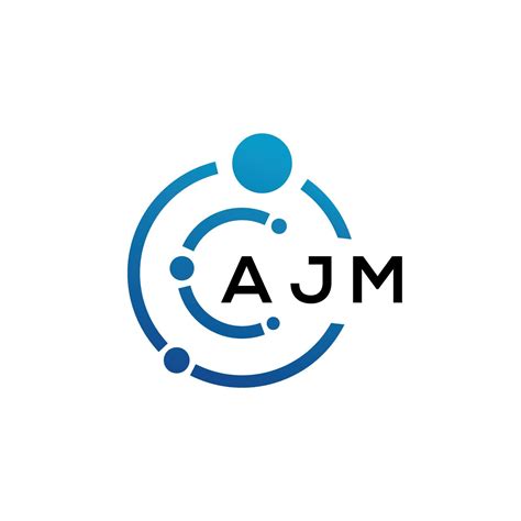 ajm letter logo design on black background ajm creative initials