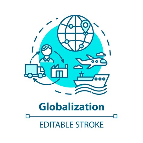 icône de concept de mondialisation économie internationale