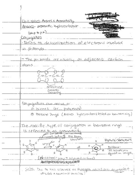 Chapter 11 Notes On Arenes And Aromaticity Ch Notes Arenes Aromaticity Aromatic Hydrocarbons