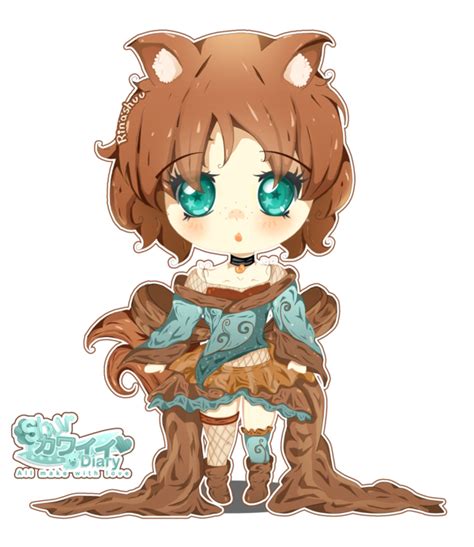 Comm Chibi Fox New Outfit By Rinashu On Deviantart Chibi Anime