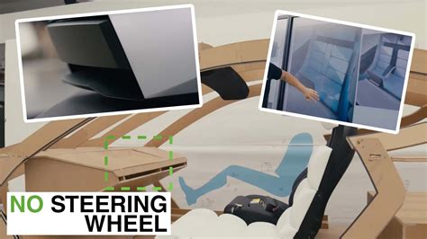 L intérieur du robot taxi Tesla Cybercab sans volant