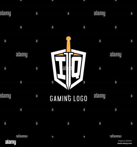 Letter Iq Logo With Shield And Sword Design Inspiration Vector Graphic Stock Vector Image And Art