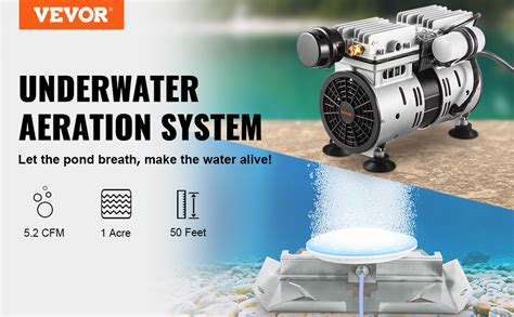 Vevor Pond Aerator 550w Power 52cfm For Up To 1 Acre 50 Lake