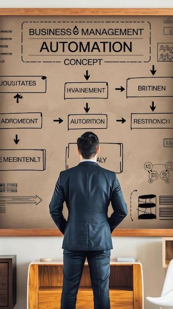 Business Process Management Concept On Computer Screen With Workflow