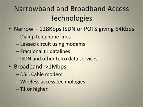 PPT Maximizing Internet Access Technology DSL Cable Modem Wireless Satellite DSU CSU