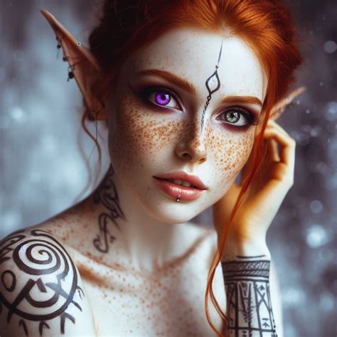 Elf Markings Female Elf Makeup Elf With Piercings