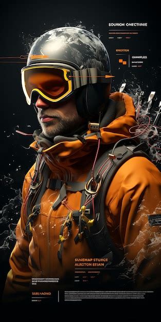 Premium Photo Website Of A Ski Instructor Layout Web Design