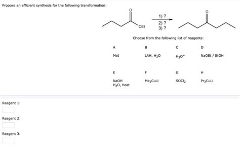 Solved Question 29 Propose An Efficient Synthesis For The Chegg