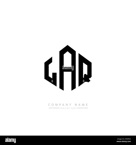 Laq Letter Logo Design With Polygon Shape Laq Polygon And Cube Shape