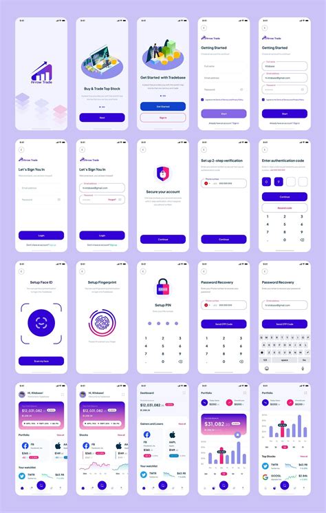 金融股票交易app Ui界面设计 Fig素材 优社uther