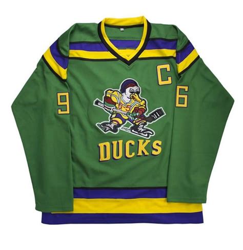 Mighty Ducks Movie Ice Hockey Jersey Green Ice Hockey Jersey Hockey
