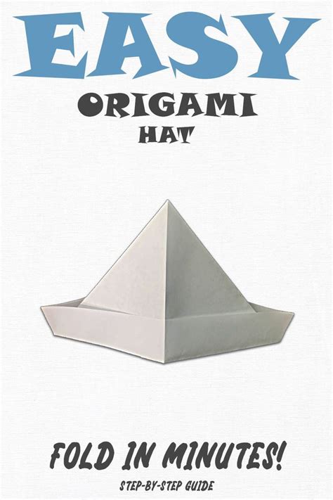 Origami Hat Folding Instructions Origami Hat Paper Hat Origami Easy