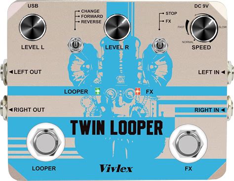 Vivlex Twin Looper Loop Station Guitar Pedal Mini Loop Recording For