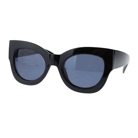 Womens Nerdy Thick Heavy Plastic Frame Cat Eye Horn Rim