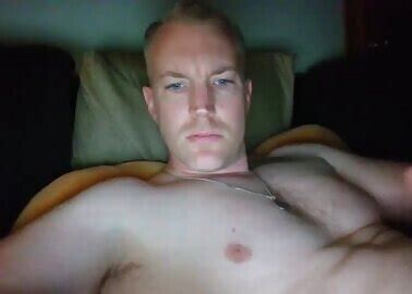 Beefy Straight Blond Military Stud