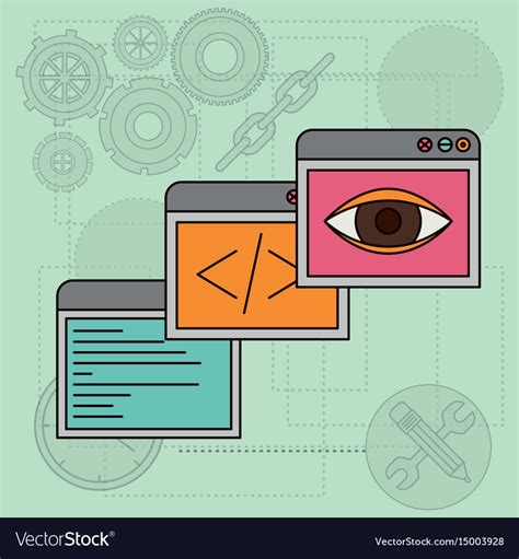 Background With Windows Apps For Design Royalty Free Vector