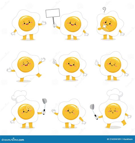 Cute Fried Eggs Heart Fried Eggs In Love On White Background In Funny