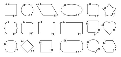 견적 상자 프레임 설정 텍스트 박스 프레임 디자인 템플릿 대화 풍선 문자 기호에 대한 스톡 벡터 아트 및 기타 이미지 대화 풍선 문자 기호 상자 인용 문자 Istock