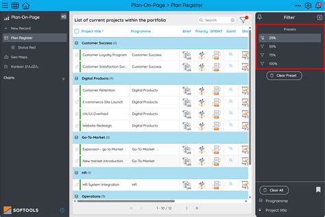 Preset Filters Softools