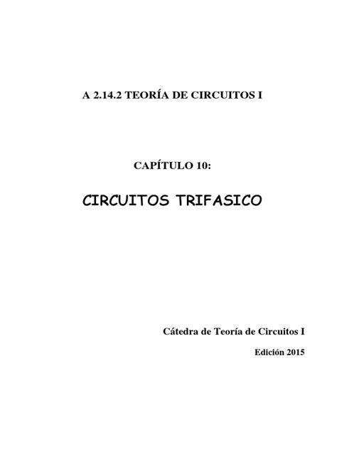 Capitulo 10 Circuitos Trifasicos Pdf Energia Electrica