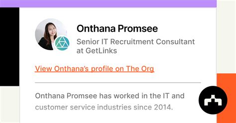 Onthana Promsee Senior It Recruitment Consultant At Getlinks The Org