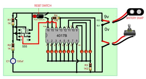 Led Problem With 555 Timer And 4017 Counter Electrical Engineering