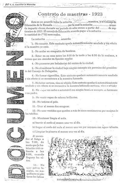 Contrato De Maestras 1923 Raidentk