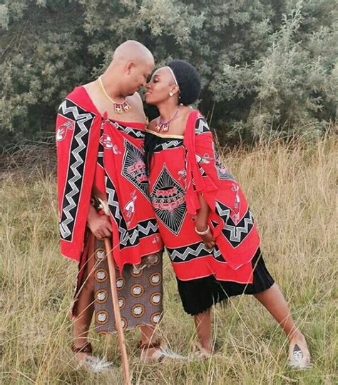 Clipkulture Swati Couple In Red Emahiya Traditional Wedding Attire