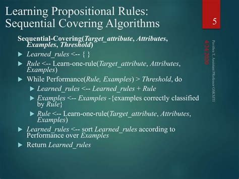Learning Sets Of Rules Sequential Learning Algorithm Foil Ppt