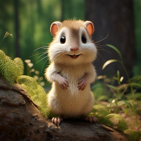 Premium Ai Image Small Rodent With Chubby Cheeks And A Bushy Tail