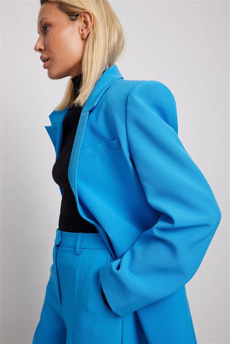 Recycled Sharp Oversized Blazer Blue Na Kd