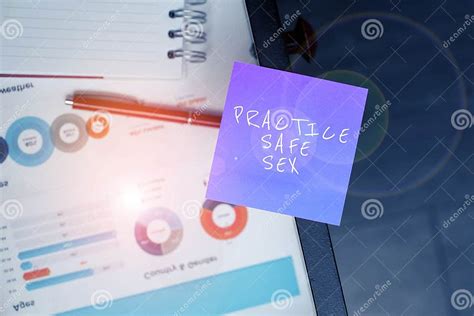 Hand Writing Sign Practice Safe Sex Business Overview Intercourse In