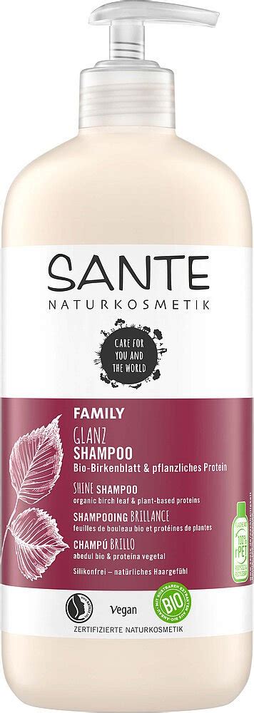 Sante shine Szampon nadający połysk z ekstraktem z liści organicznej brzozy i proteinami