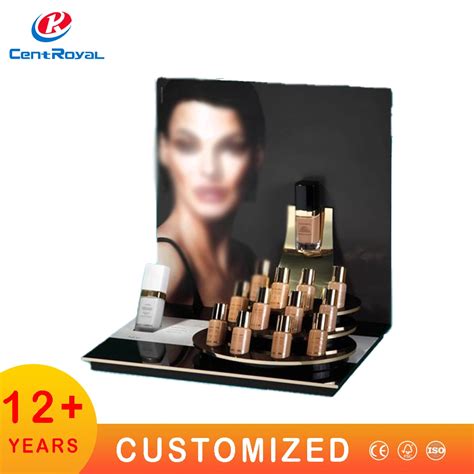 Led Light Cosmetic Countertop Advertising Acrylic Display Stand Acrylic
