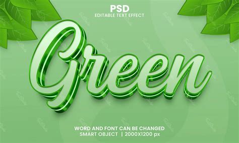 Green Nature Text Effect Free Photoshop Psd File