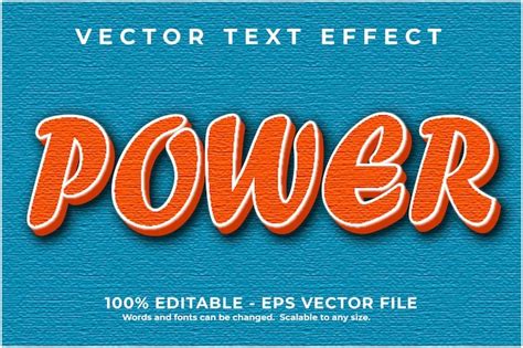 3d 편집 가능한 텍스트 효과 현대적인 글꼴 효과 프리미엄 벡터