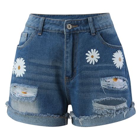 Ierhent Women Shorts Women Cut Off Low Waist Denim Jeans Shorts Mini