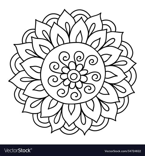 Decorative Ornament In Ethnic Oriental Style Vector Image