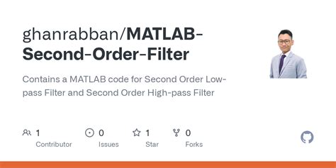 github ghanrabban matlab second order filter contains a matlab code