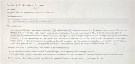Solved Question Conditional Array Processing File Names Chegg