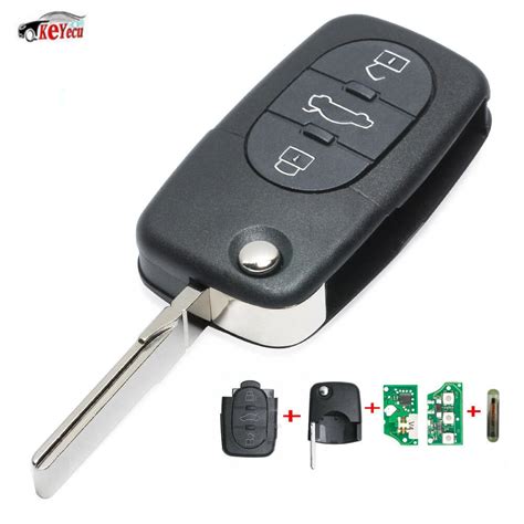 KEYECU Replacement Remote Car Key Fob 3 Button 433MHz 4D0 837 231 A For