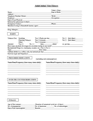 Fillable Online History PDF Fax Email Print PdfFiller