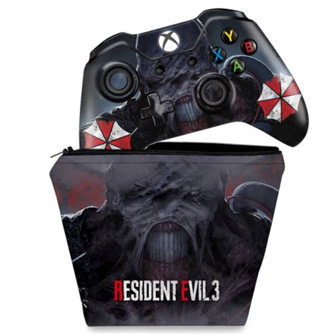 Capa Case E Skin Adesivo Xbox One Fat Controle Resident Evil 3 Remake