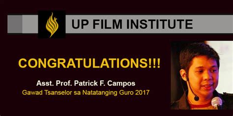 Up Film Institute Campos Natatanging Guro Up Film Institute