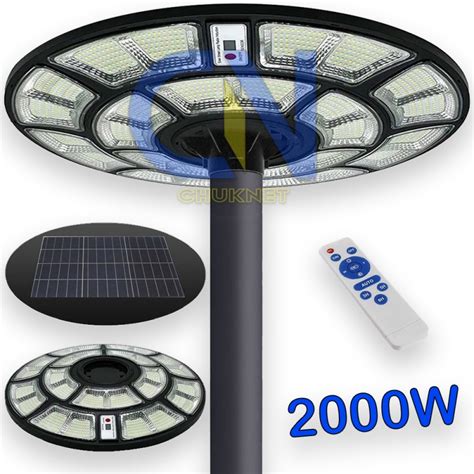 LAMPIONE FARO LED SOLARE ESTERNO CREPUSCOLARE 2000W GIARDINO STRADALE