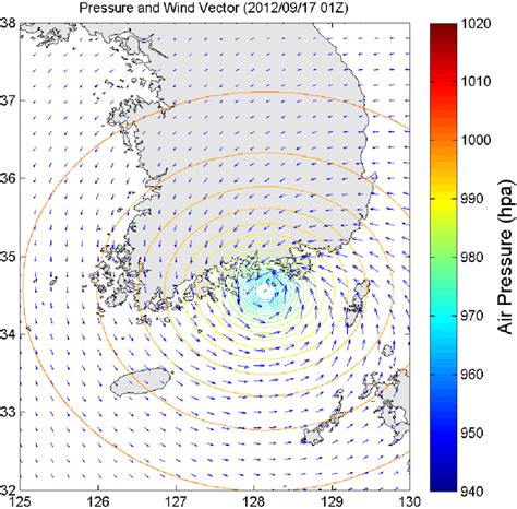 An Example Of A Simulated Typhoon Wind Field Before Landfall Download Scientific Diagram