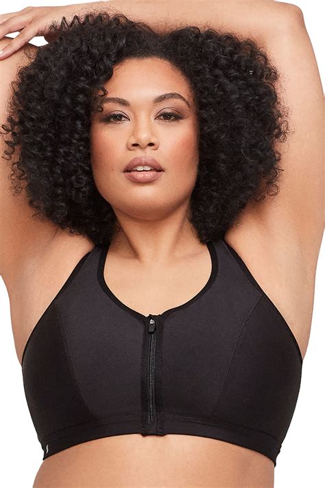 Glamorise Zip Up Front Closure Sports Bra 9266