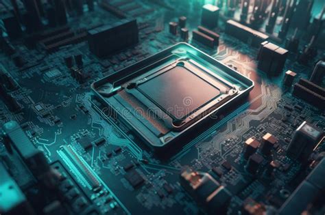 Circuit Board Processor Generate Ai Stock Illustration Illustration